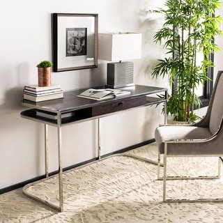 SAFAVIEH Couture Julian Desk - Espresso / Steel - Bed Bath & Beyond ...