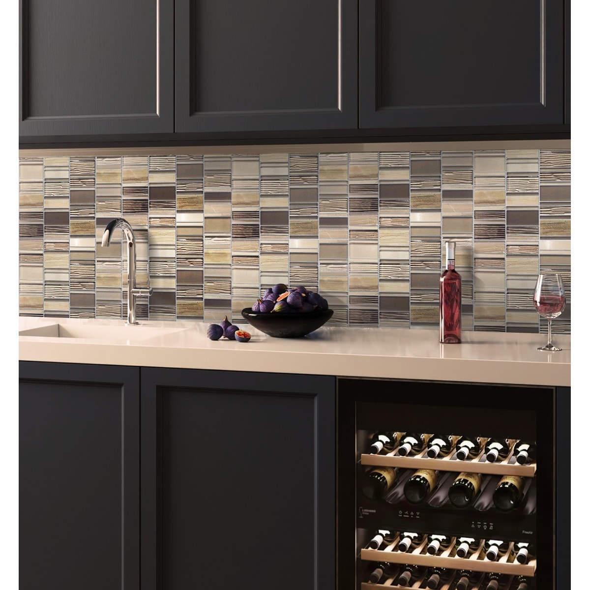 18x24 Garden Design Backsplash 12pc Mosaic Tile Wall Mural - On Sale ...