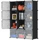 Cube Storage with Doors 12 Cube Organizer Bookcase Closet Storage ...