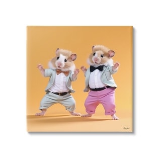 Stupell Dancing Hamsters Duo Canvas Wall Art Design by Roozbeh - Bed ...