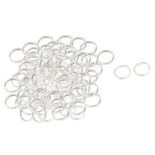 100 Pcs Split Key Ring Keyring Keychain Loop Key Chain Holder Stainless ...