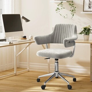 Velvet Task Office Chair Adjustable Makeup Vanity Table Chairs for ...