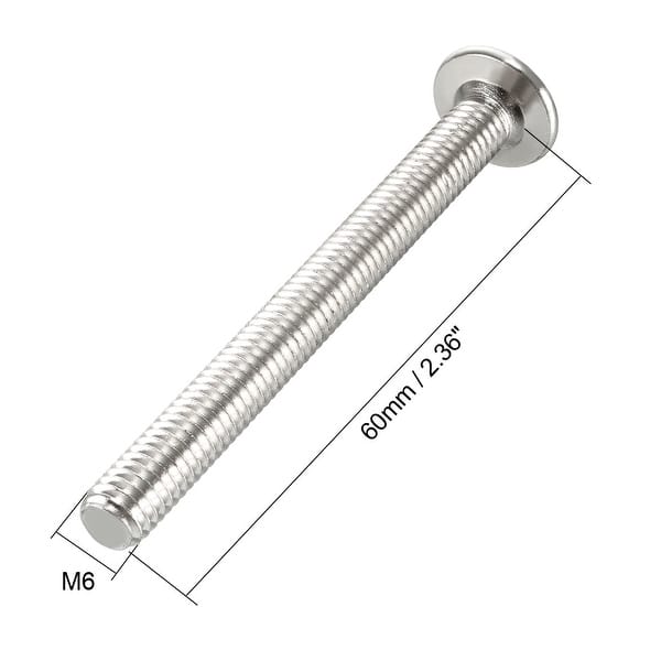 10pcs M6x60mm Socket Screw Furniture Connector Bolts Joint Hex Key Head ...