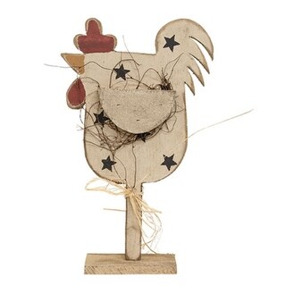 Rustic Wood Stars Chicken on Base - Bed Bath & Beyond - 40250338