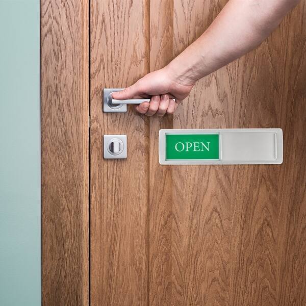 7"x2" Please Knock/Busy Sign, Magnetic Adhesive Back Slide Door Sign ...