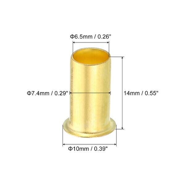 50pcs Compression Sleeves Insert Ferrule Fitting - Brass Tone - Bed ...