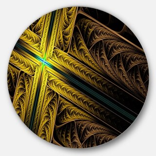 Designart 'Intricate Multi-colored Cross' Digital Art Disc Metal ...