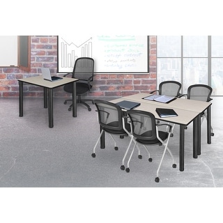 36-inch Square Table with Black Post Legs - Bed Bath & Beyond - 7754034