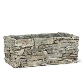 Rectangle Stack Stone Planter - Bed Bath & Beyond - 41774749