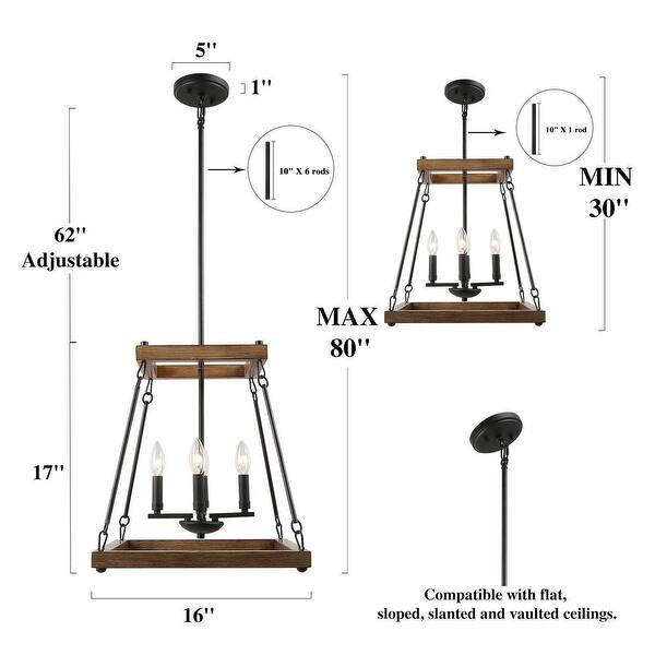 The Gray Barn Modern Farmhouse 4-Light Chandelier Metal Pendant Lights ...