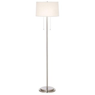 Simplicity Modern Floor Lamp 59" Tall Brushed Nickel for Living Room ...