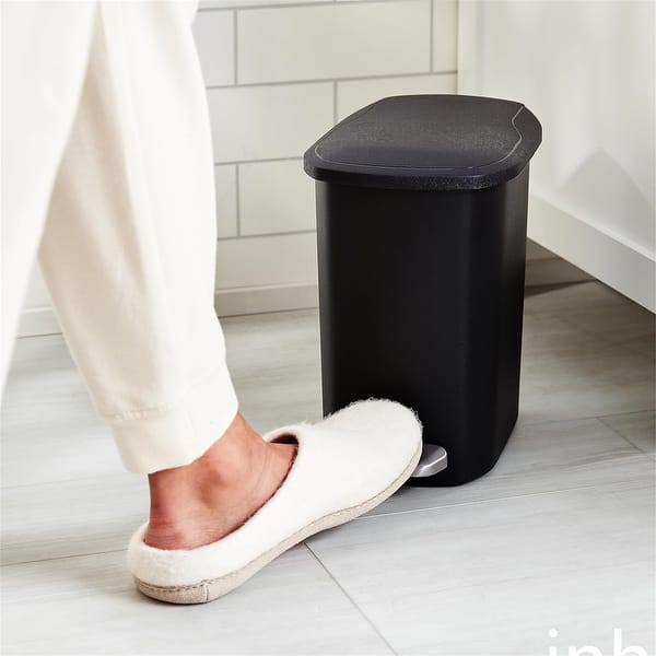 rectangular plastic trash can