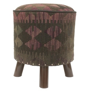 Southwestern Watson Handmade Kilim Upholstered Footstool - Bed Bath ...