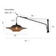 Vienna Plug-In Adjustable Swing Arm Wall Lamp in Matte Black Extendable ...