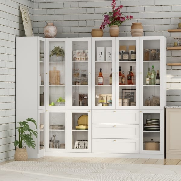 Kitchen Pantry Storage Cabinet Utility Buffet,modular Cupboard Pantry ...