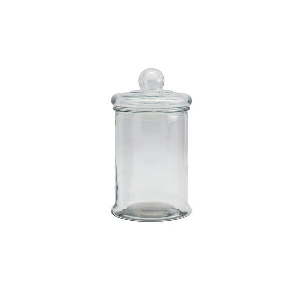 Mason Craft & More Apothecary Skinny Clear Glass Jars w/ Glass Lids ...