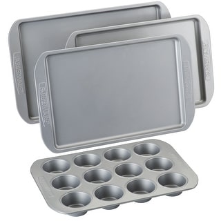 Farberware Nonstick Bakeware Muffin Cupcake and Sheet Pan Set 4-Piece ...