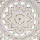 White Wood Handmade Intricately Carved Mandala Floral Home Wall Decor ...