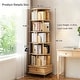 6 Tier Rotating Bookshelf, 360°Display Round Spinning Bookshelf with ...