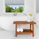 Aurora Home Indonesian Teak Shower Table/Bench - Bed Bath & Beyond ...