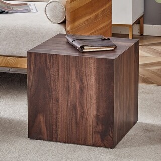 Modern Simple Luxury Walnut Wood Grain Coffee Table, Cube Stylish ...