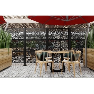 76" x 52" LaserCut Metal Panel Room Partition For Cafe And Restaurant ...