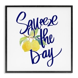 Stupell Cursive Squeeze The Day Framed Giclee Art Design By Lanie ...