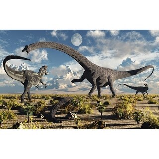 A Deadly Confrontation Between A Giant Diplodocus Dinosaur And A Pair ...