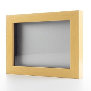 Natural 20x20 Wood Shadow Box with Silver Acid-Free Backing - With 5/8 ...