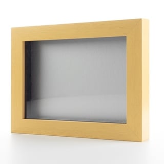 Natural 5x7 Wood Shadow Box with Silver Acid-Free Backing - With 5/8 ...