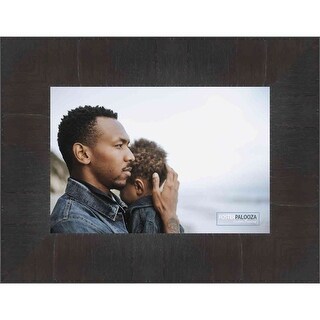 20x13 Contemporary Black Complete Wood Picture Frame with UV Acrylic ...