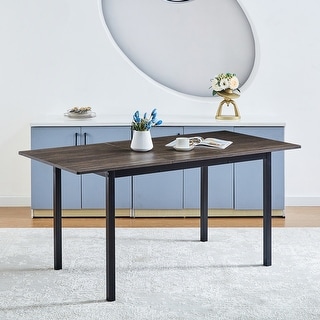 Mid-Century Modern Style Extendable Wood Dining Table - Bed Bath ...