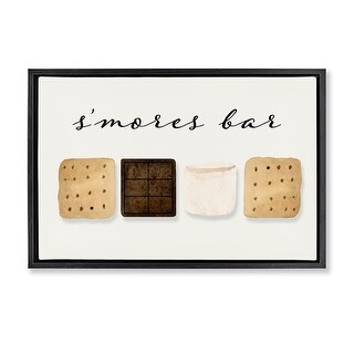 Stupell S'mores Bar Ingredients Framed Floater Canvas Wall Art Design ...