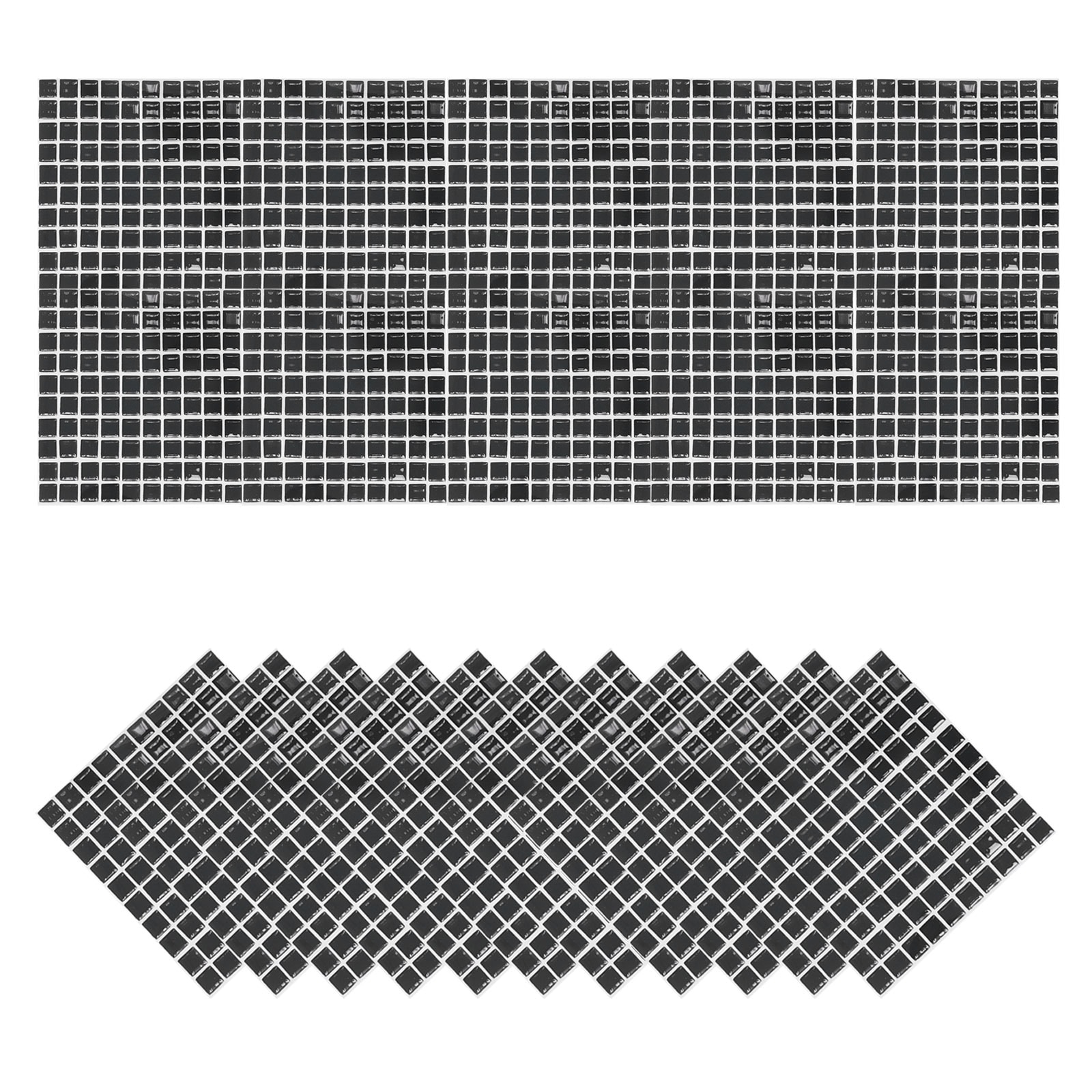 10Pcs Mosaic Tile Sticker 10x10cm Square Wallpaper Backsplash Adhesive ...