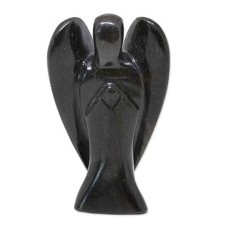 Novica Handmade Midnight Angel Of Consolation Jasper Figurine - Bed ...