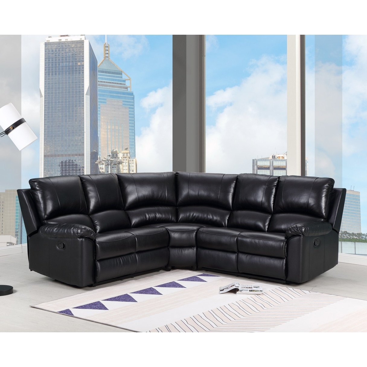 Black Leather Sectional Sofas - Bed Bath & Beyond