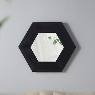 Hexagon Wall Mirror with Solid Wood Frame - Bed Bath & Beyond - 39451794