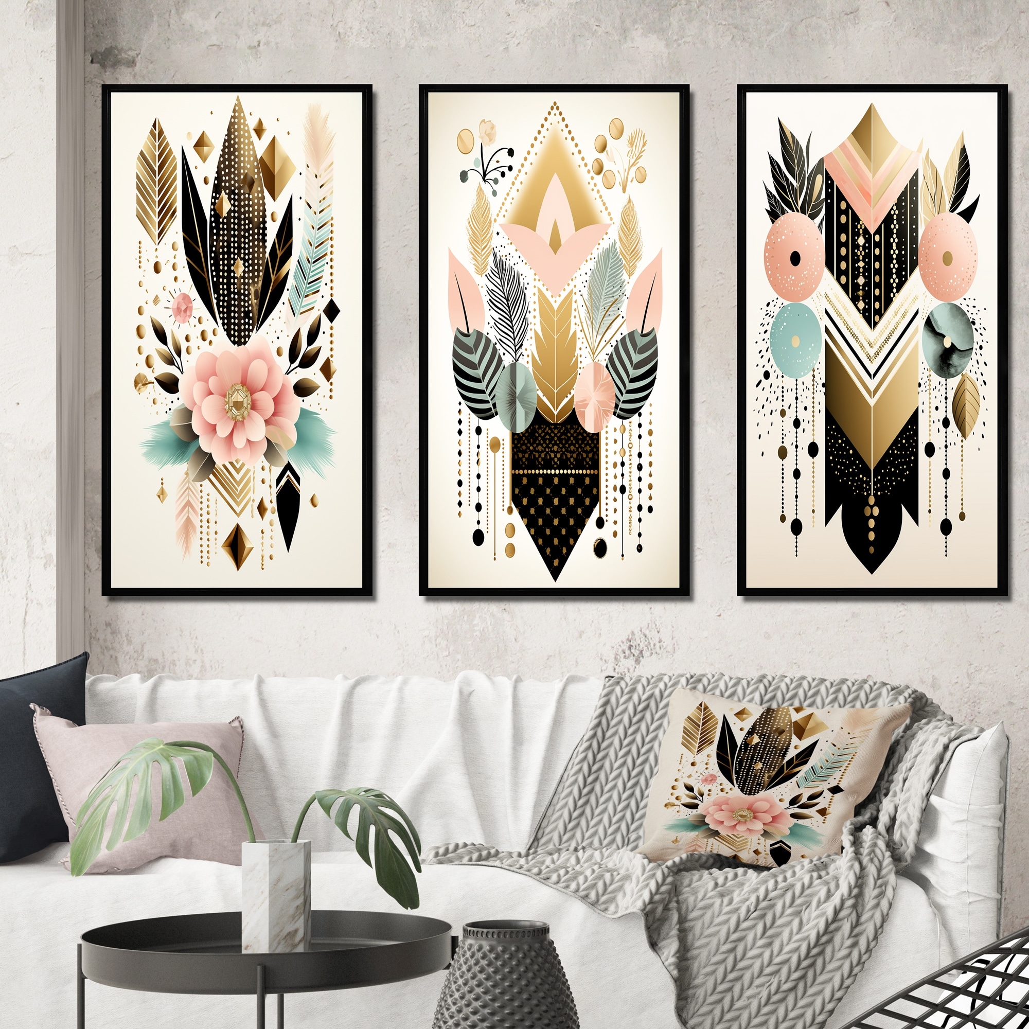 boho chic framed art