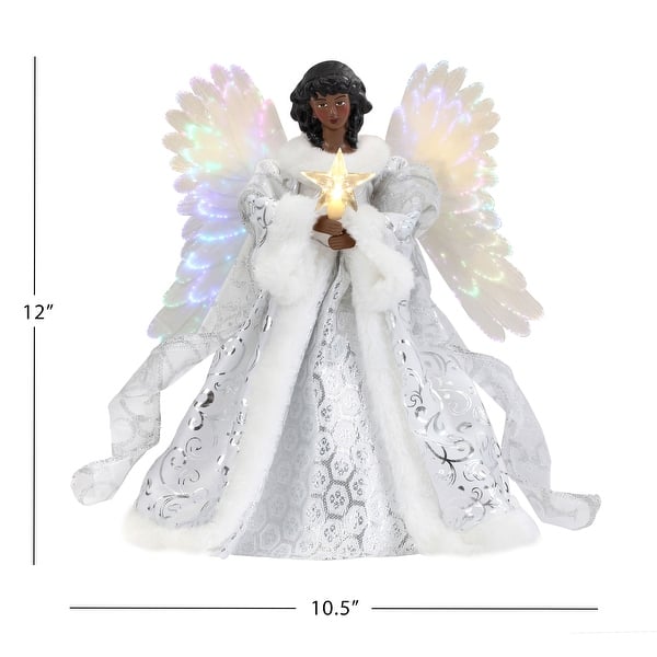 12" Fiber Optic Animated Tree Topper - Black Angel - Bed Bath & Beyond ...