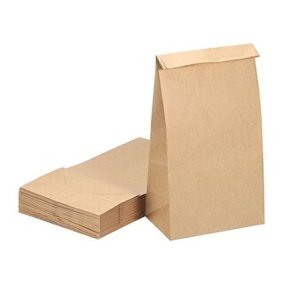 Paper Bags Brown Paper Grocery Bag 8lb 5.9x3.9x11.8 inch 65g, Pack of ...