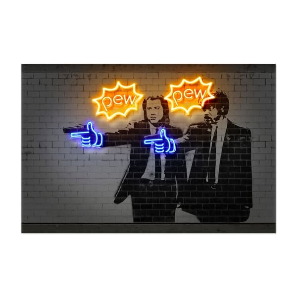 Pew pew Digital Neon Pulp Fiction Street Art Urban Art Print/Poster ...