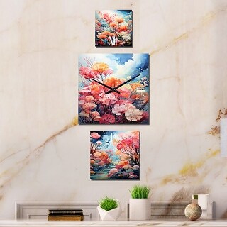 Designart "Coral Reef Barrier Gracefulness" Beach & Ocean Set Of 3 ...