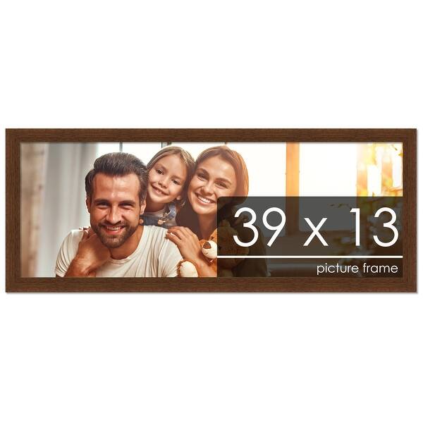 39x13 Traditional Walnut Wood Picture Panoramic Frame Panoramic Poster ...