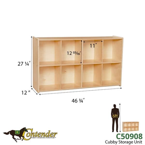 Contender Birch 8 Cubby Storage Unit, Montessori Cube Locker Shelf For ...