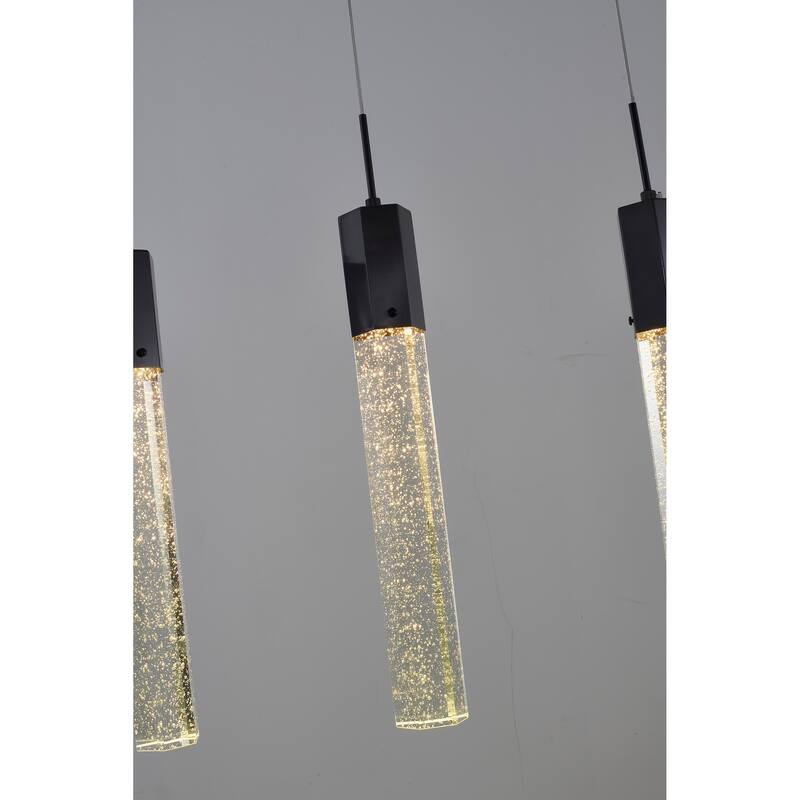 4-Light L36'' Black Gun Metal Frame Island Light - Bed Bath & Beyond ...