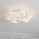 Modern Flower Shape LED Dimmable Semi Flush Mount Ceiling Light - On ...