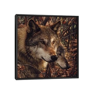 iCanvas "Autumn Wolves, Square" by Collin Bogle Framed Canvas Print ...