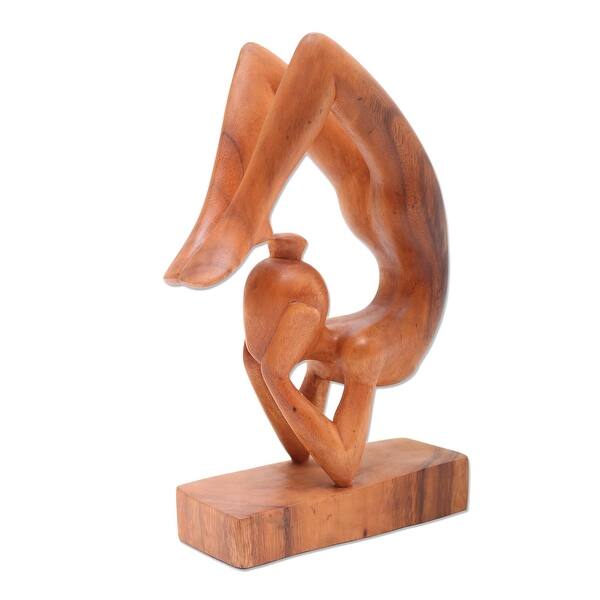 Novica Handmade Sayanasana Pose Wood Sculpture - Bed Bath & Beyond ...