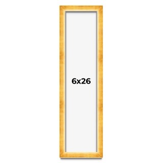 6x26 Shadow Box Frame Gold | 1.625 Inches Deep Real Wood Traditional ...