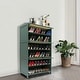 7-Tier Shoe Rack for Entryway Solid Wood Shoe Storage Cabinet - Bed ...